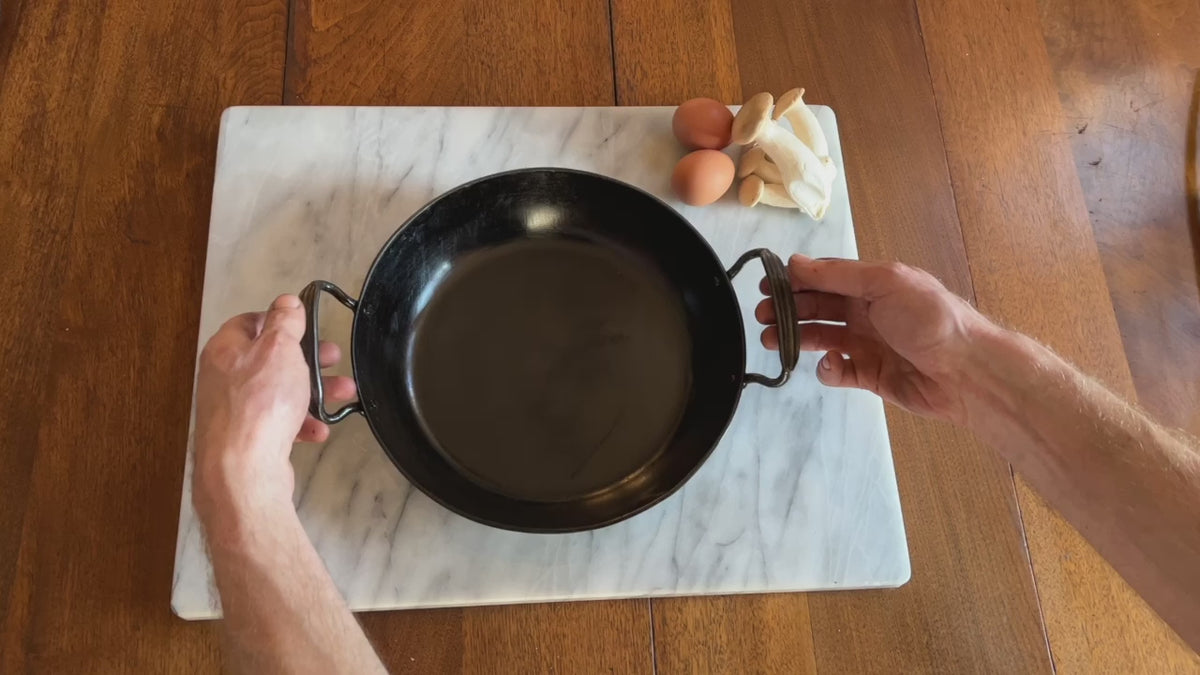 Carbon Steel Pan • Hand Forged Cookware • Newquist Forge