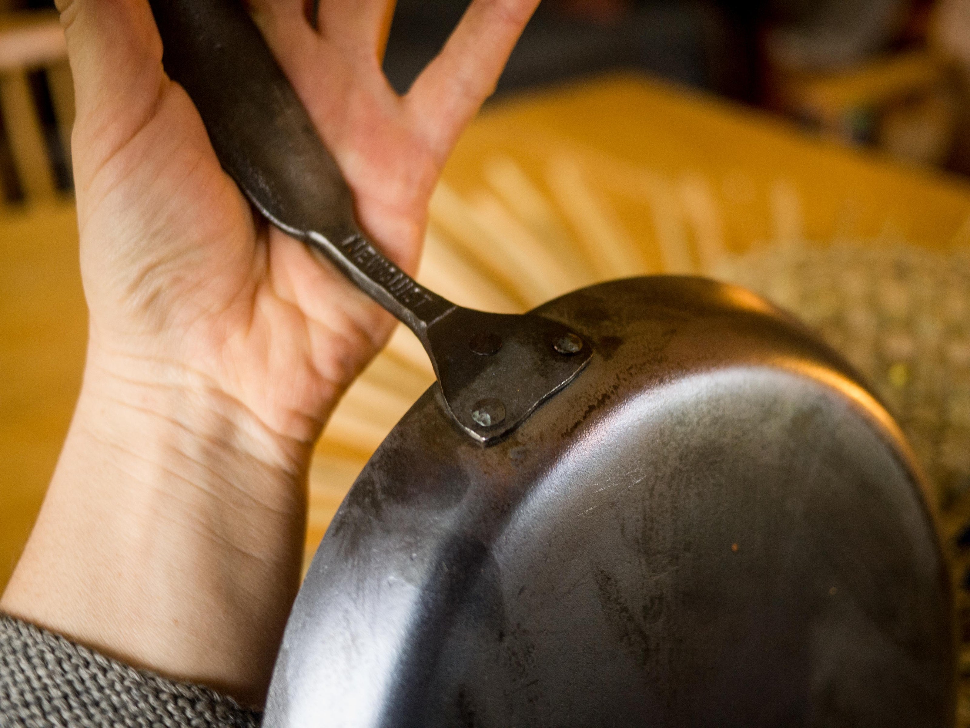 Carbon Steel French Skillet by Newquist Forge