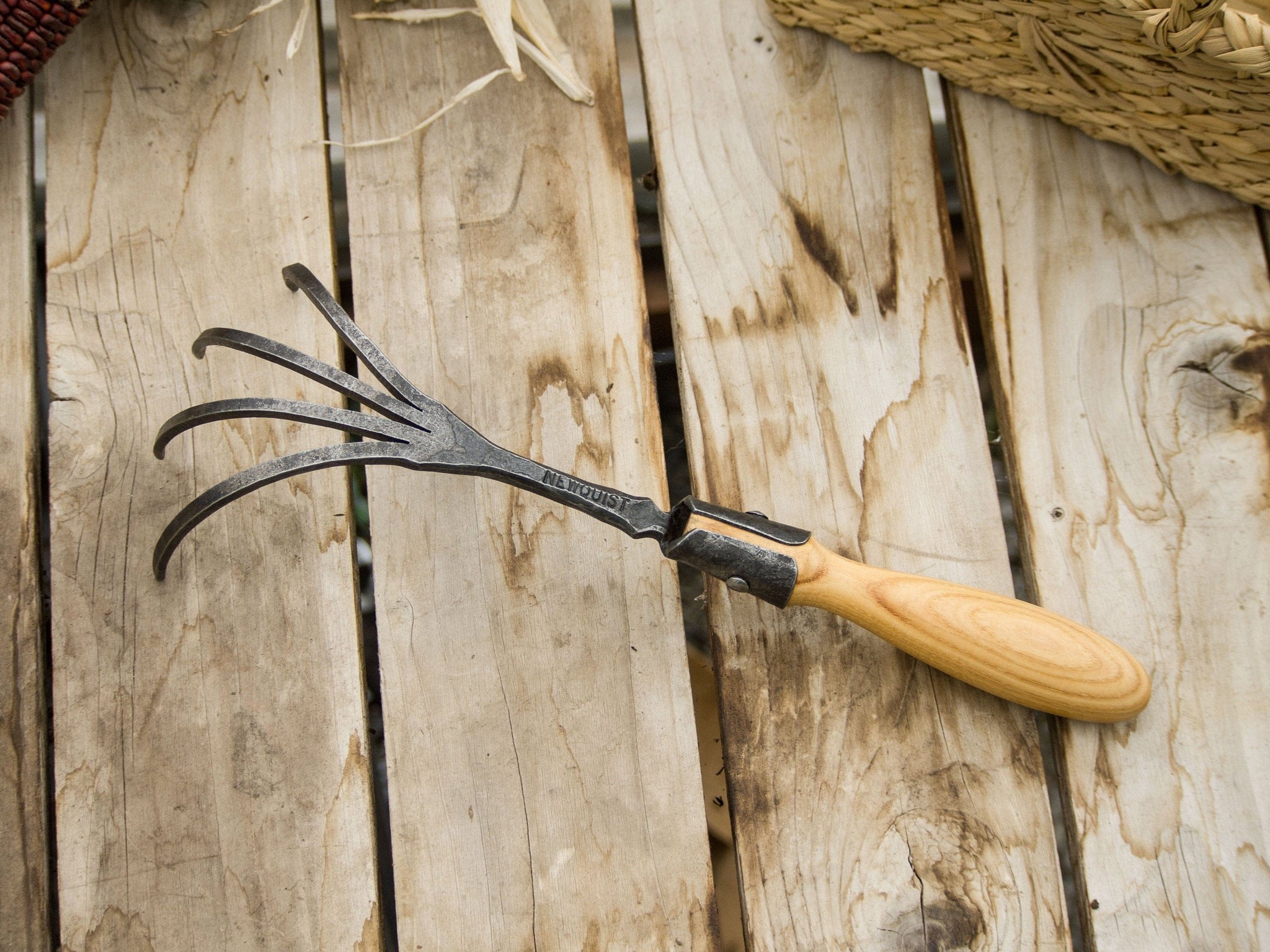 Hand Rake • Hand Forged Gardening Tool • Newquist Garden Tools