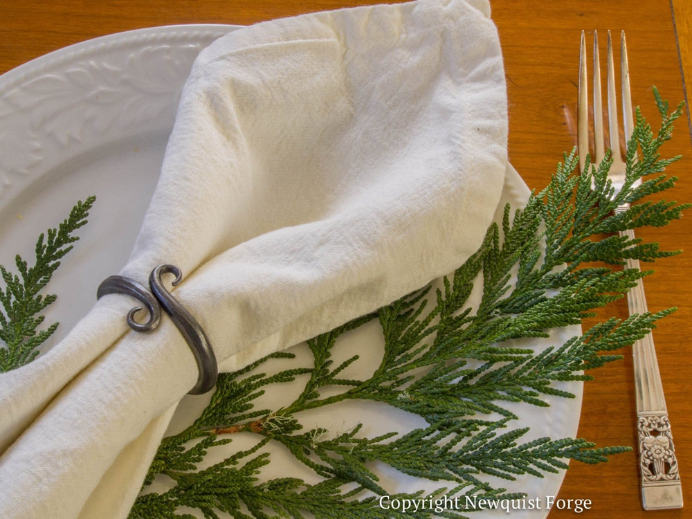 Hand Forged Napkin Rings • Set of 2
