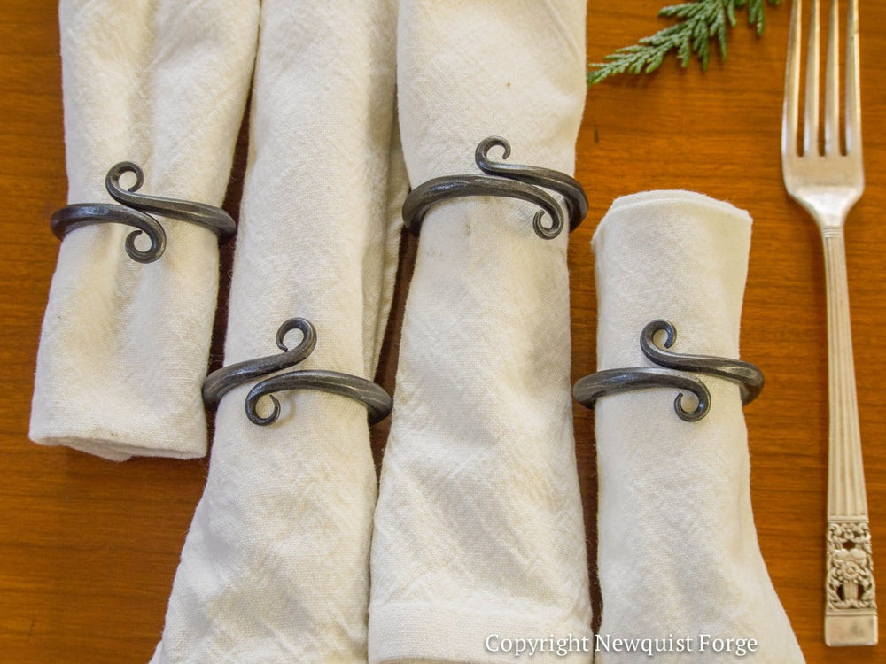 Hand Forged Napkin Rings • Set of 2